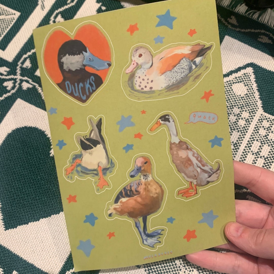 Ducks Sticker Sheet Bird Sticker Sheet - Etsy