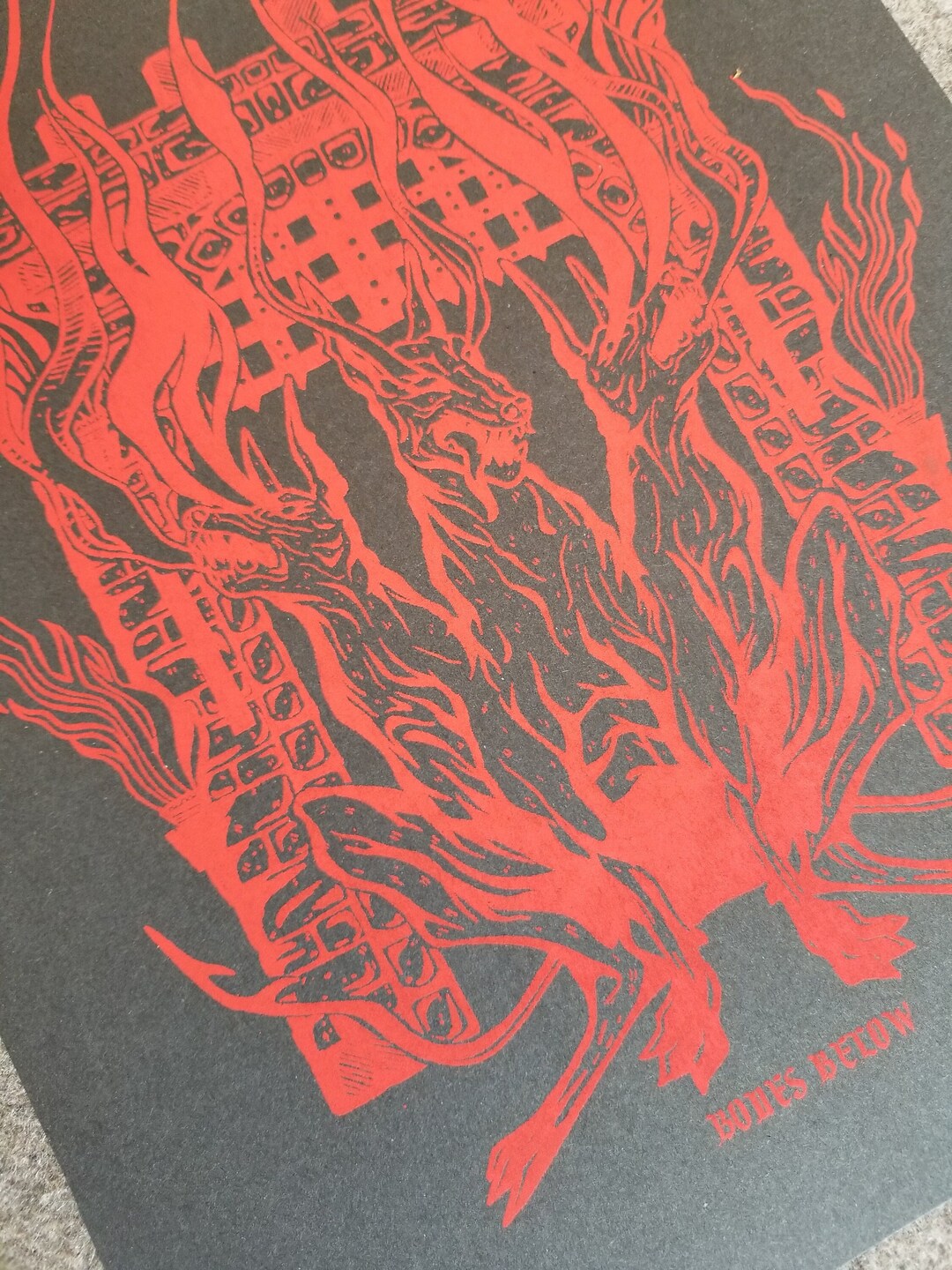 Cerberus Guarding Castle Gate Screen Print - Etsy