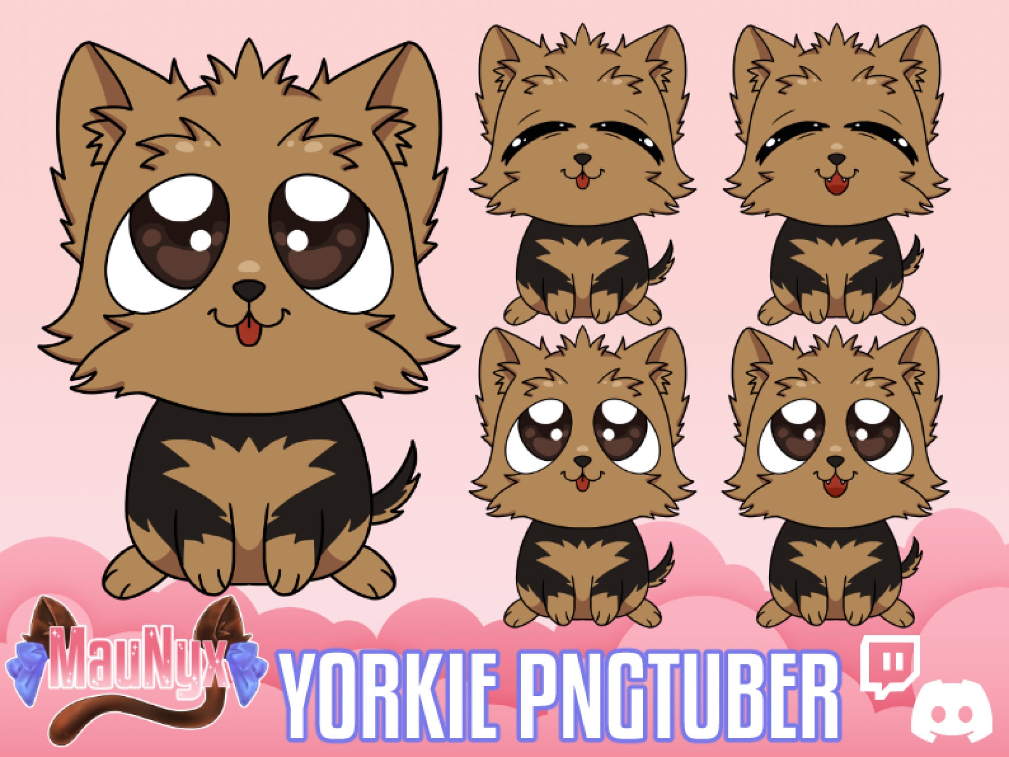 Yorkie Pngtuber Veadotube Mini and Discord Streamkit Avatar - Etsy