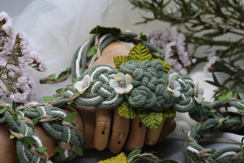 Handfasting Cord Green Bloom Bespoke Artisan Celtic Knot - Etsy