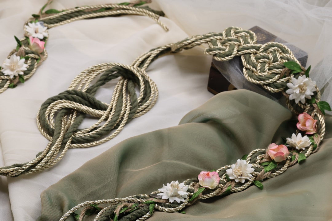 Handfasting Cord - Seven Knot Wild Flower Love Knot, Customisable ...
