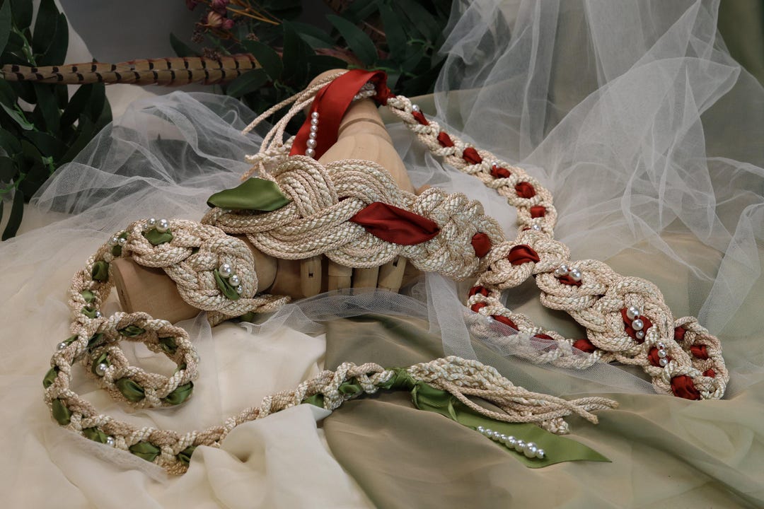 Handfasting Cord - Celtic 'nine Knots Pearls' Design - With Extra Wide ...