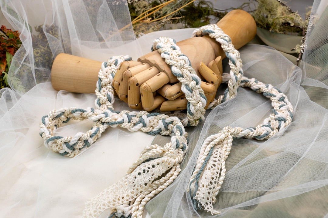 Handfasting Cord Braid - Ivory + White + Laurel With Lace - Choose Your ...