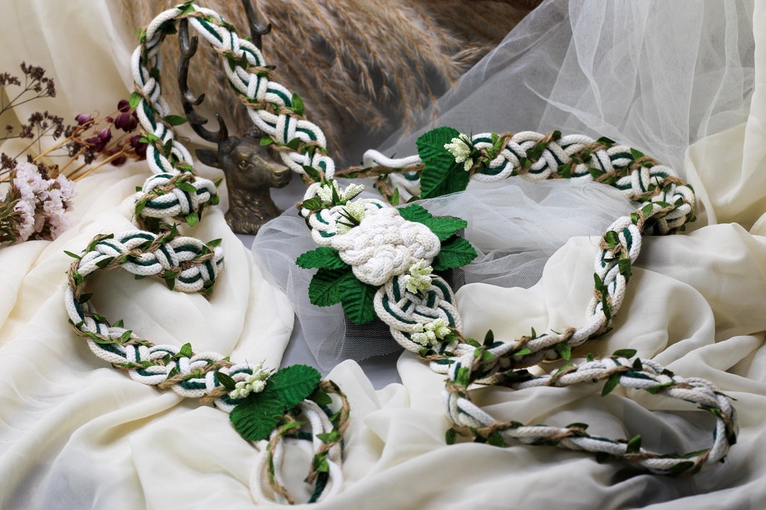 Handfasting Cord - Green Bloom - Bespoke Artisan Celtic Knot Wedding ...