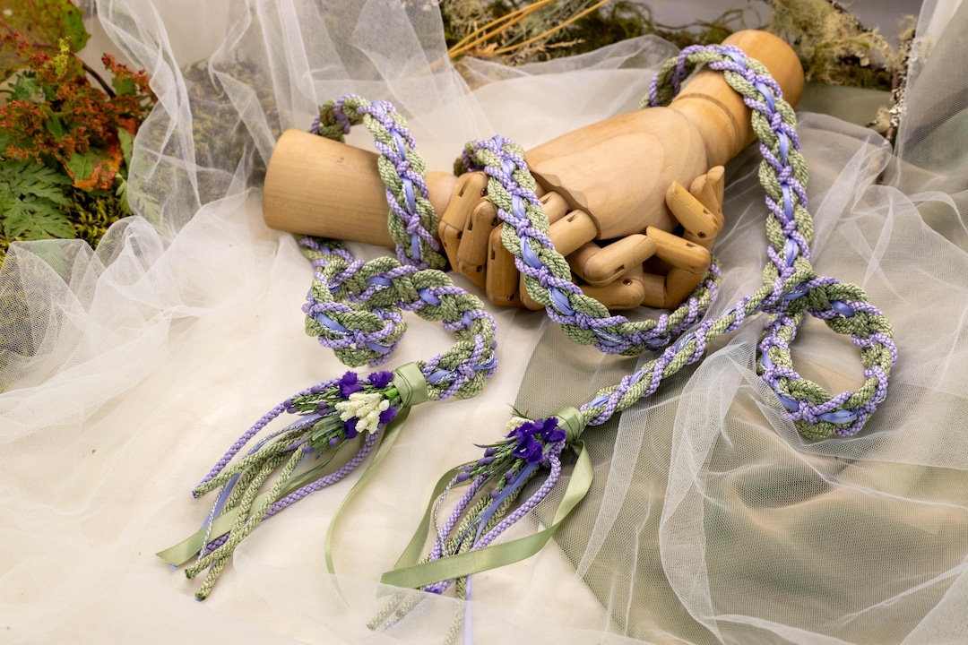Handfasting Cord - Braid - Sage + Lavender - Bloom Themed Braid ...