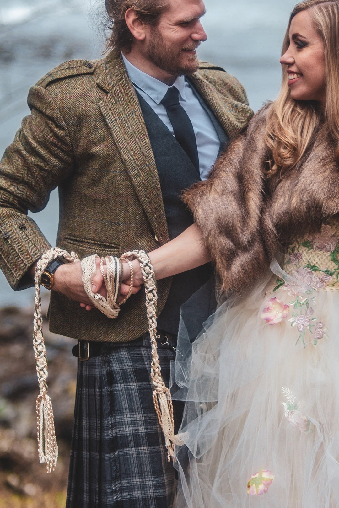 Handfasting Cord - Infinity Tie Treasure Knot With Cotton and Lace ...