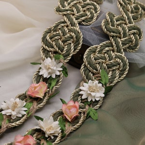 Handfasting Cord - Seven Knot Wild Flower Love Knot, Customisable ...