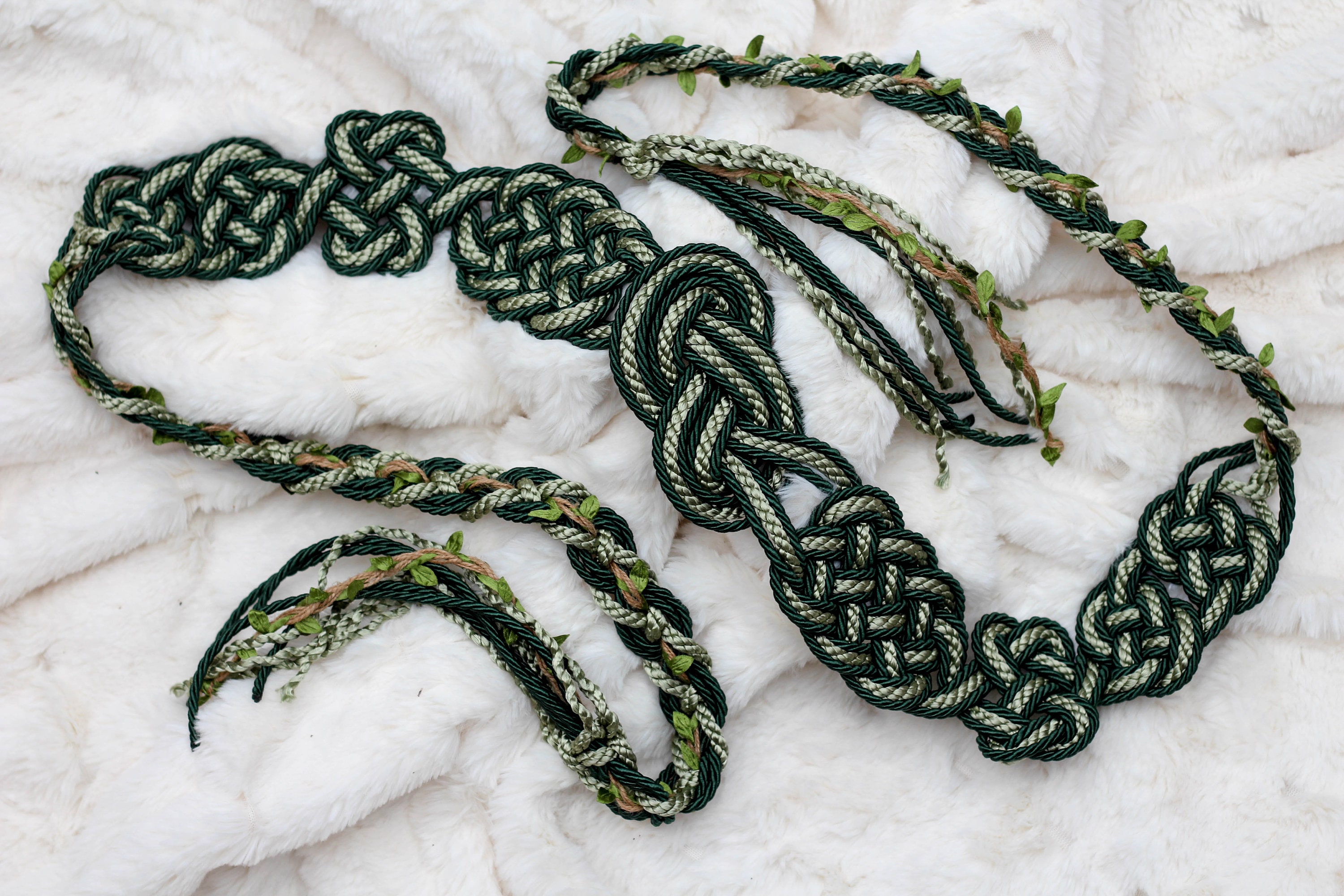 Handfasting Cord Celtic Nine Knots Design Green Etsy Uk