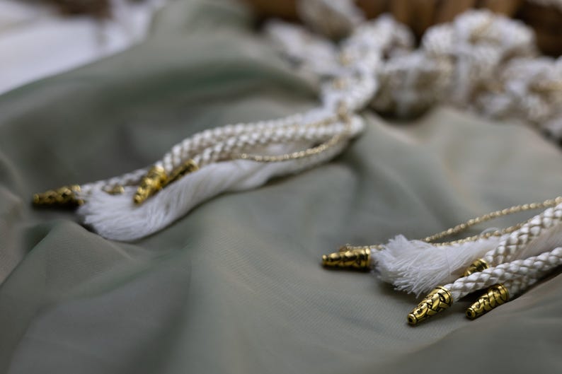 Handfasting Cord - 'hearts Entwined Ivory and Gold'- Customisable Heart ...