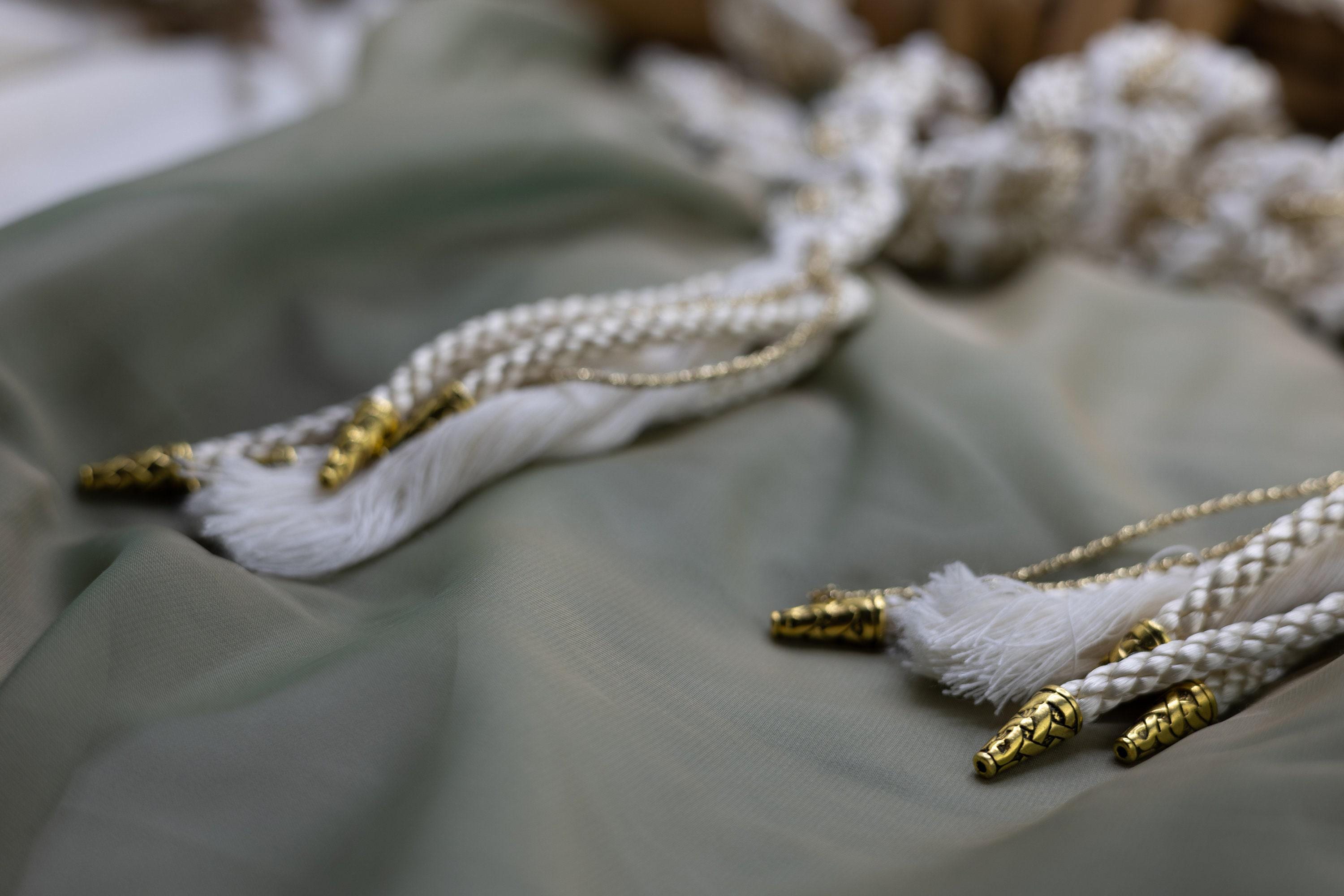 Handfasting Cord - 'hearts Entwined Ivory and Gold'- Customisable Heart ...