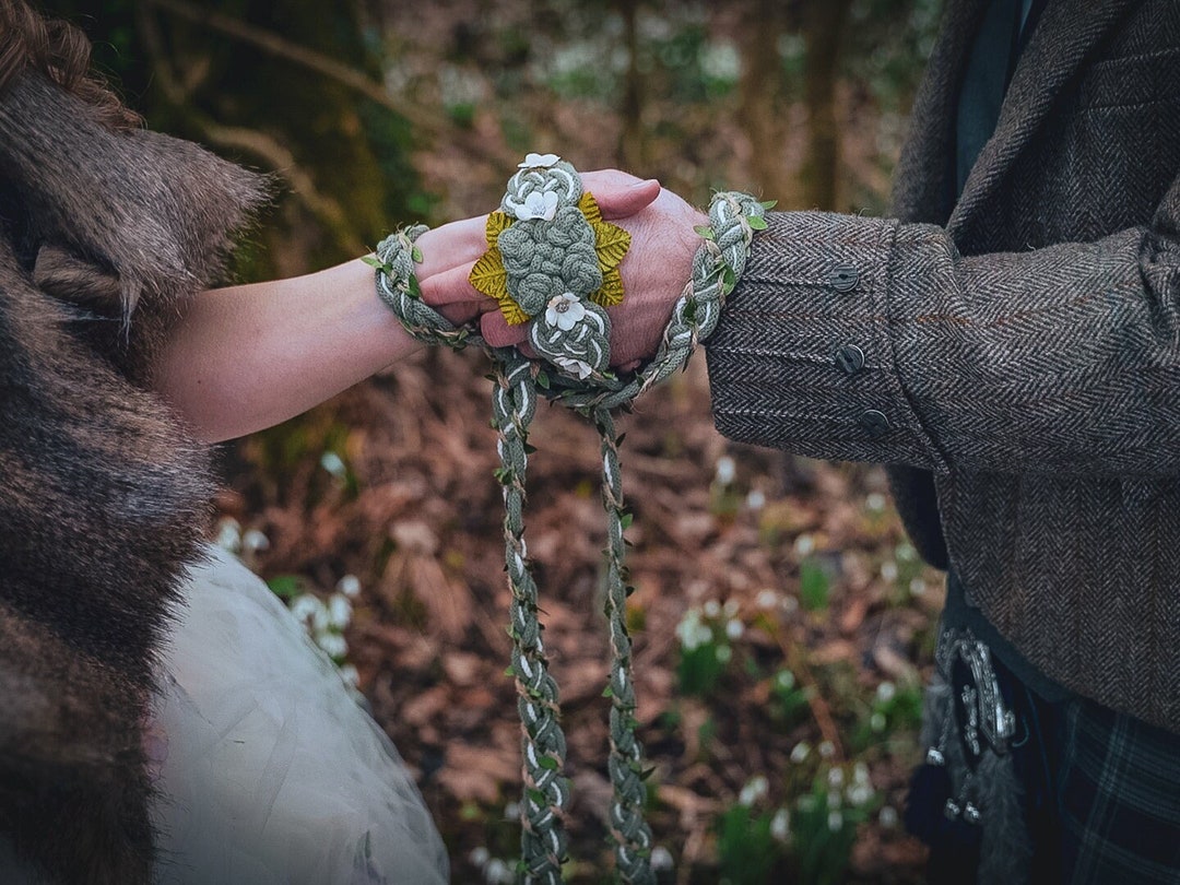 Handfasting Cord - Green Bloom - Bespoke Artisan Celtic Knot Wedding ...