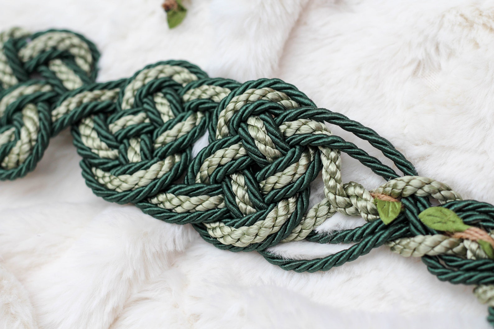 Handfasting Cord Celtic Nine Knots Design Green Etsy