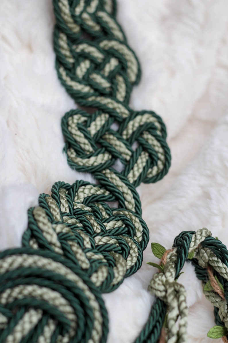 Handfasting Cord Celtic Nine Knots Design Green Etsy