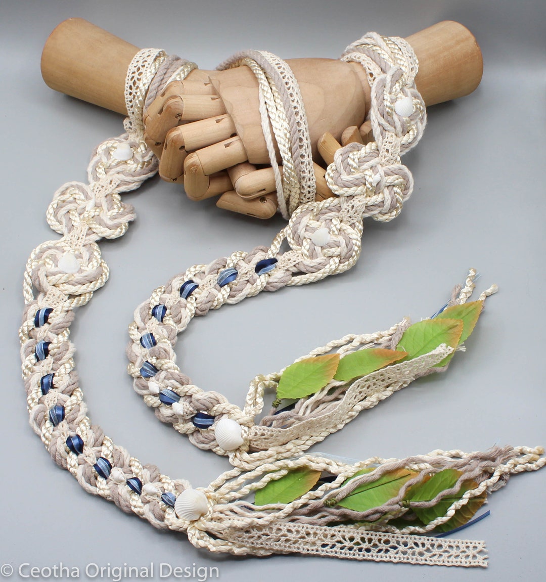 Handfasting Cord - Infinity Treasure Knot With Accessories and Choice ...