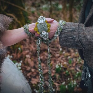 Handfasting Cord - Green Bloom - Bespoke Artisan Celtic Knot Wedding ...