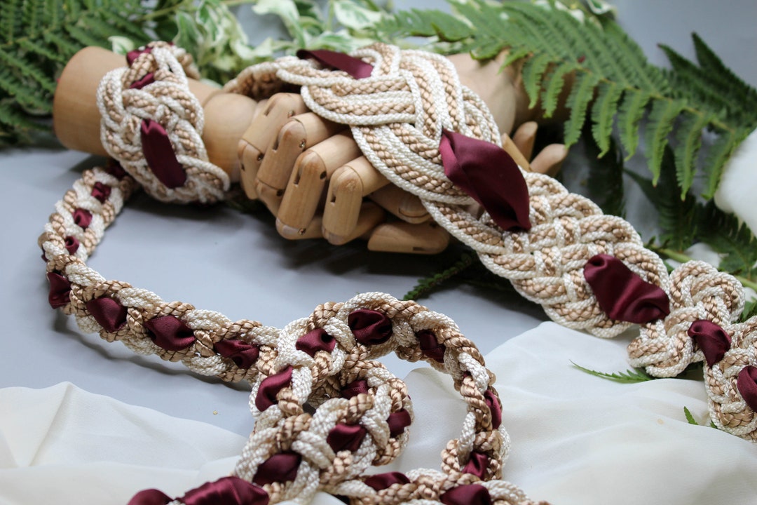 Handfasting Cord - Celtic 'nine Knots' Design - With Extra Wide Ribbon ...