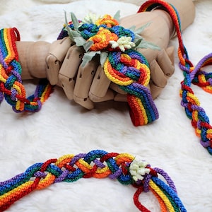 Handfasting Cord - Bloom: Rainbow - Bespoke Artisan Handfasting Cord ...