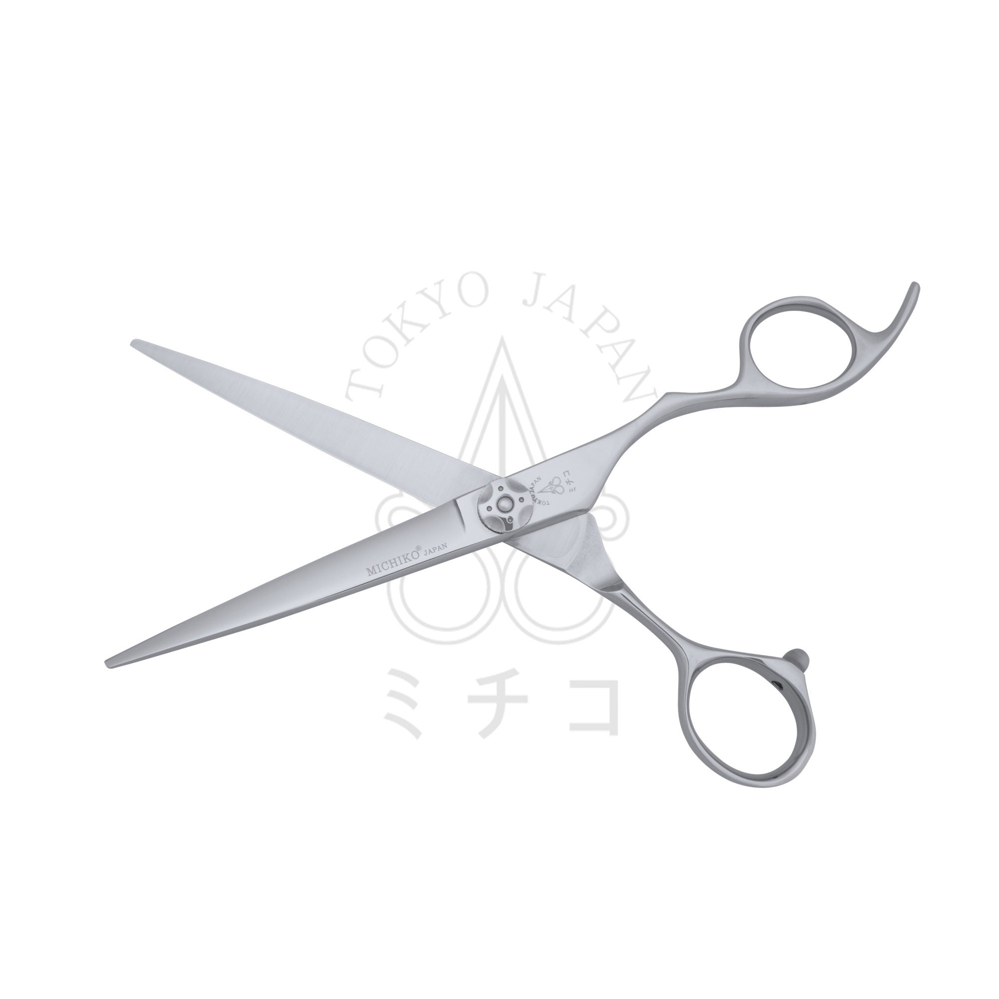 MICHIKO NIGATA A Japanese Hair Cutting Shears: Bent Thumb Ring, Cobalt ...