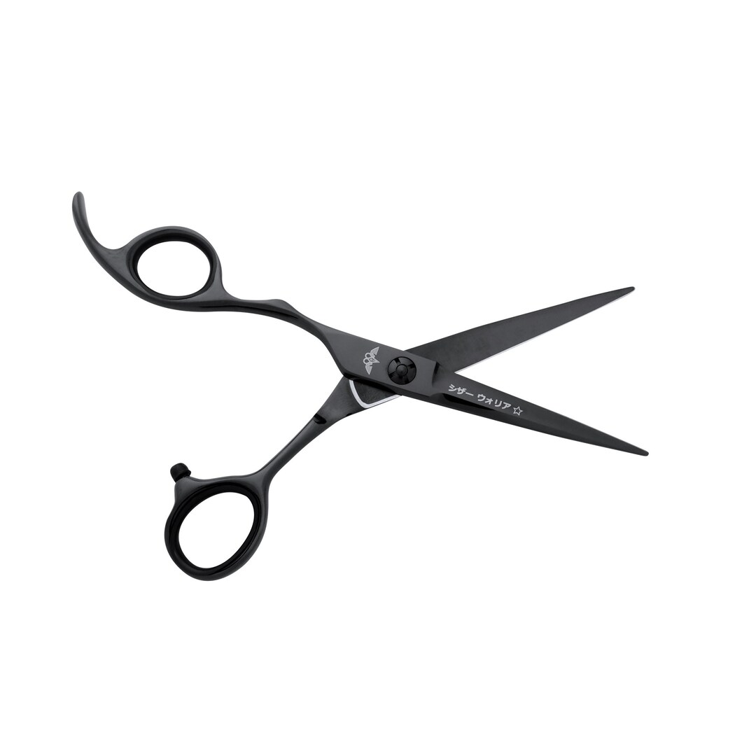 5.5" Lefty Hair Cutting Scissors Black Color Left-handed Barber Shears ...