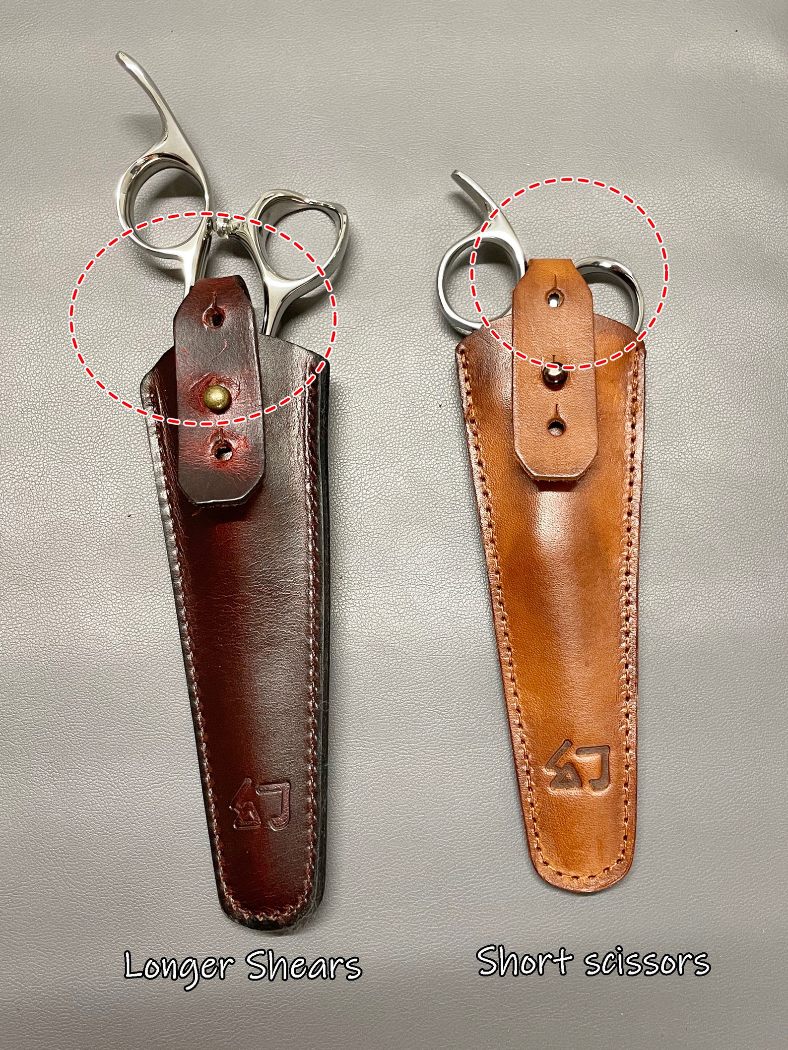 Genuine Leather Brown Hair Scissors Case Adjustable Strap - Etsy