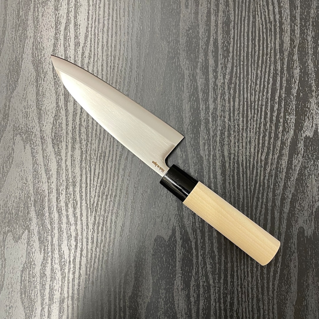 Traditional Japanese Deba Fillet Knife Stainless Steel Blade Wooden ...