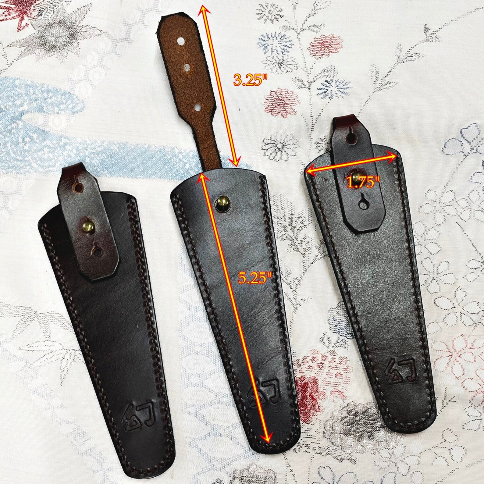 Genuine Leather Brown Hair Scissors Case With Adjustable Strap Scissors ...