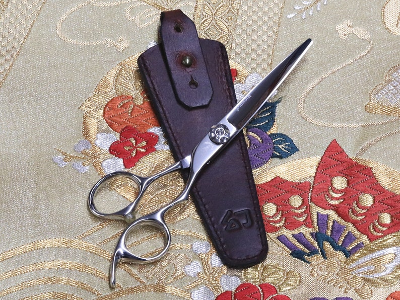 Genuine Leather Brown Hair Scissors Case Adjustable Strap - Etsy