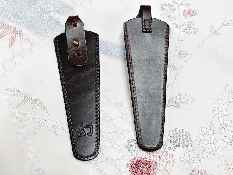 Genuine Leather Brown Hair Scissors Case Adjustable Strap - Etsy