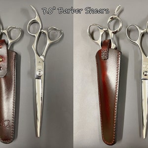 Genuine Leather Brown Hair Scissors Case With Adjustable Strap ...