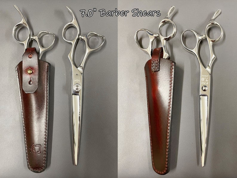 Genuine Leather Brown Hair Scissors Case Adjustable Strap Scissors Not ...