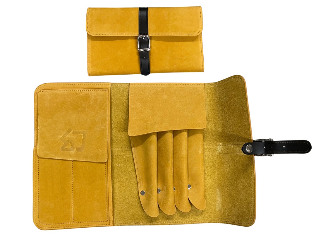 Cowhide Suede Leather Hair Scissors Case: Barber Stylist Tool Organizer ...
