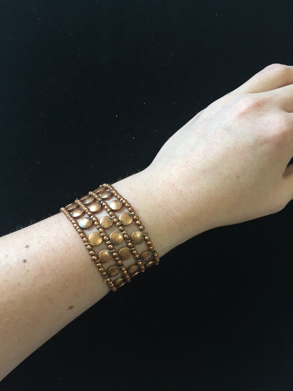 Vintage 90s metal bracelet - Gem