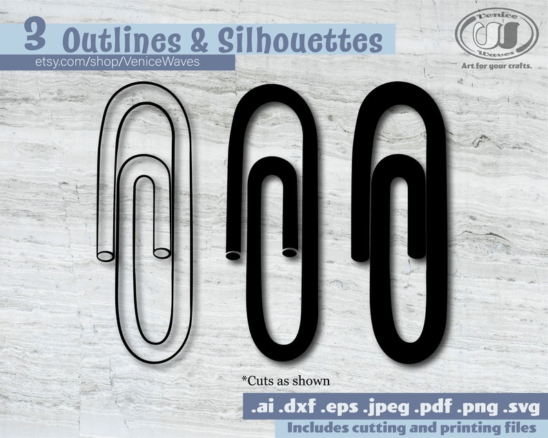 Colored Paper Clips SVG Paperclip Cut File Paper Clip - Etsy