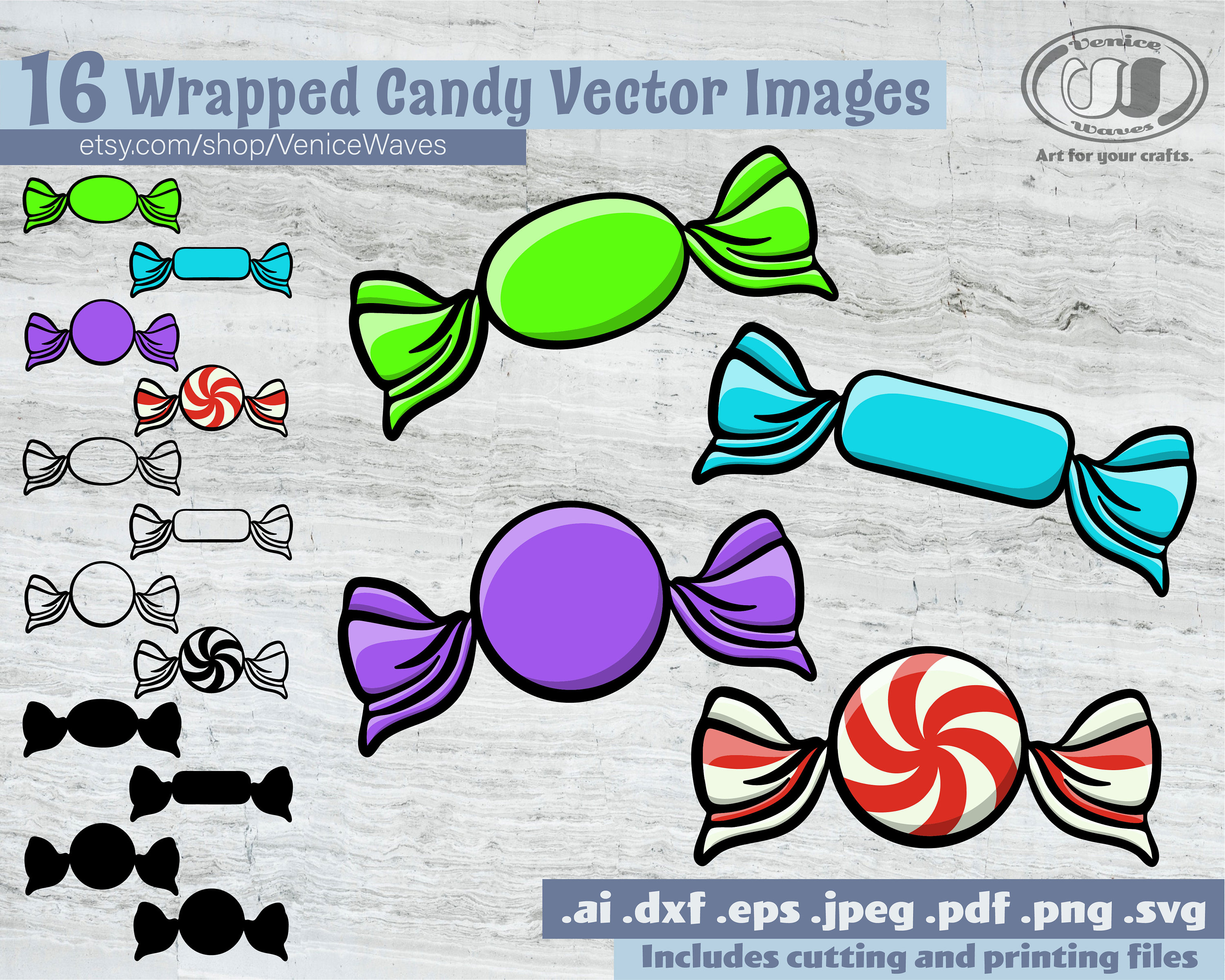 Wrapped Candy SVG, Wrapped Candy Cut File, Wrapped Candy Clipart ...