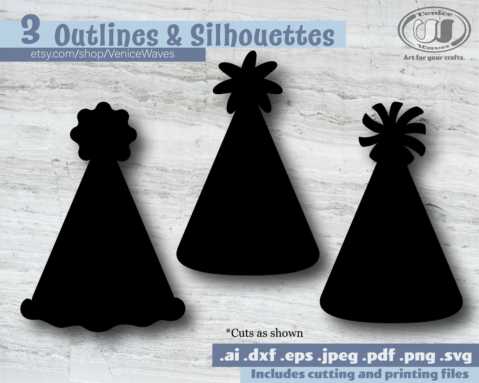 Party Hats SVG Party Hats Cut File Party Hats Clipart Party - Etsy