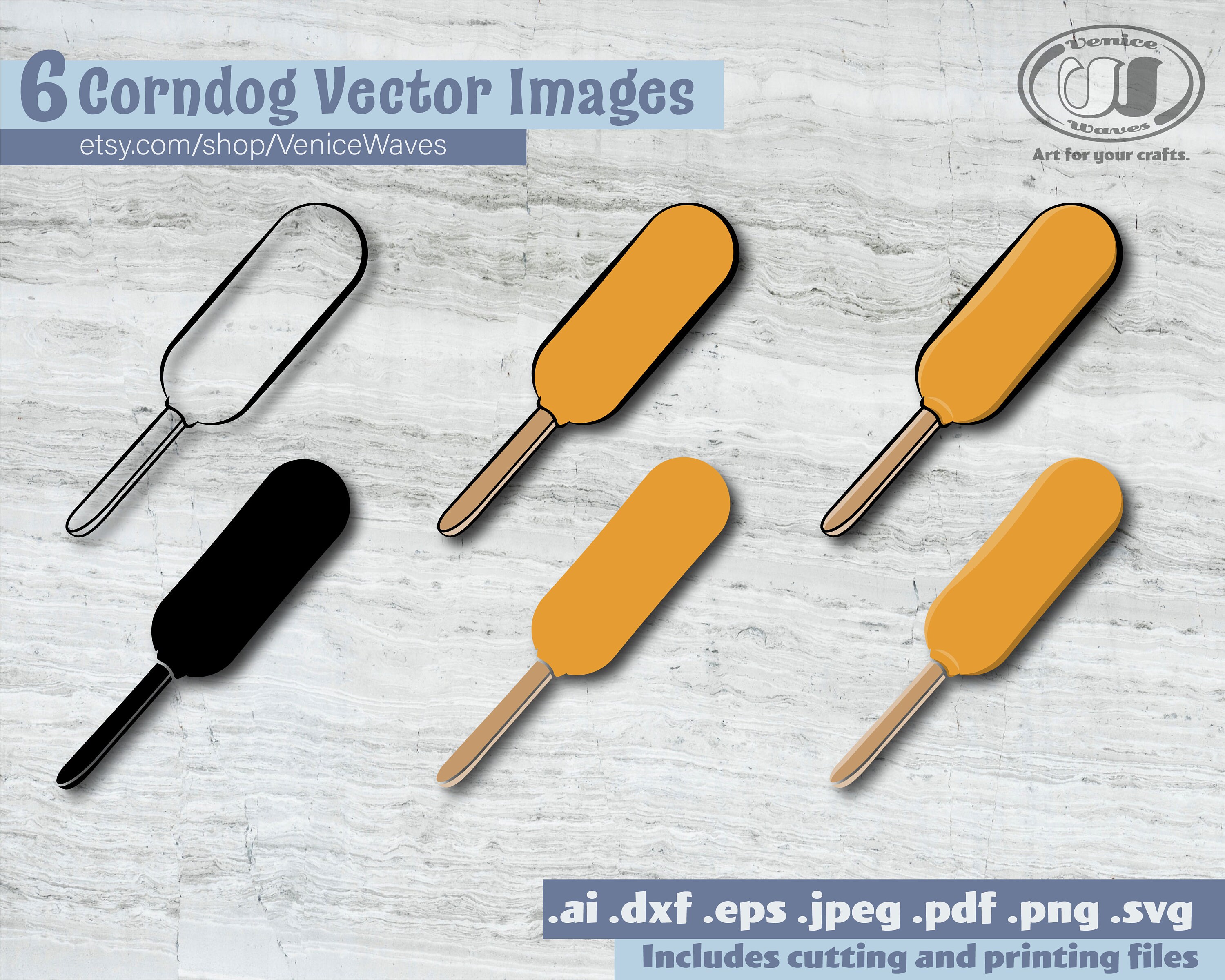 Corn Dog SVG Corn Dog Cut File Corn Dog Clipart Corn Dog | Etsy