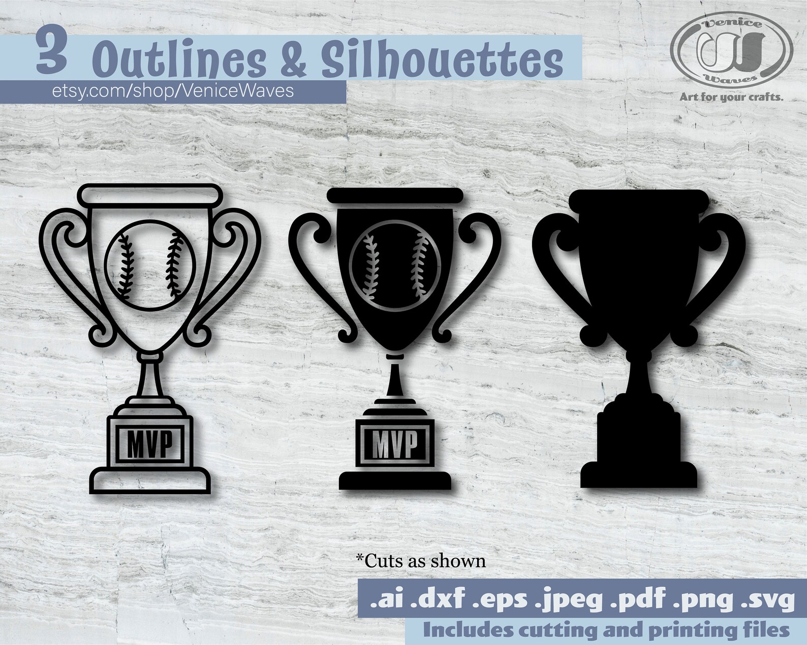 Baseball Trophy Cup SVG, Baseball Trophy Cut File, Award Clipart ...