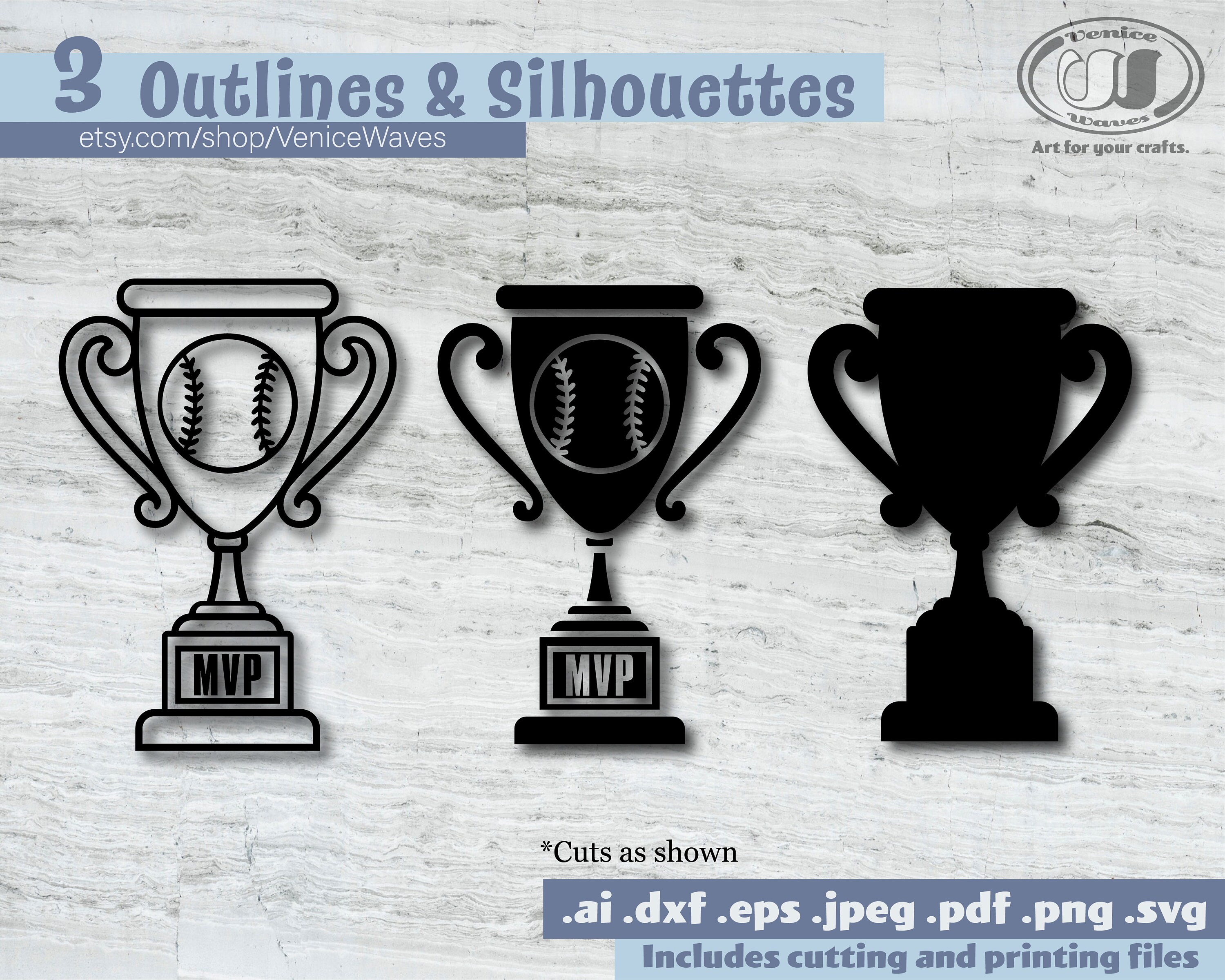 Baseball Trophy Cup SVG, Baseball Trophy Cut File, Award Clipart ...
