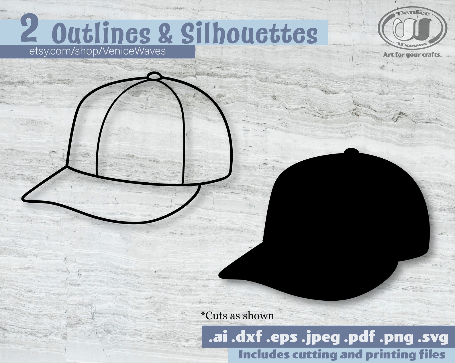 Baseball Cap SVG Baseball Cap Cut File Baseball Cap Clipart | Etsy