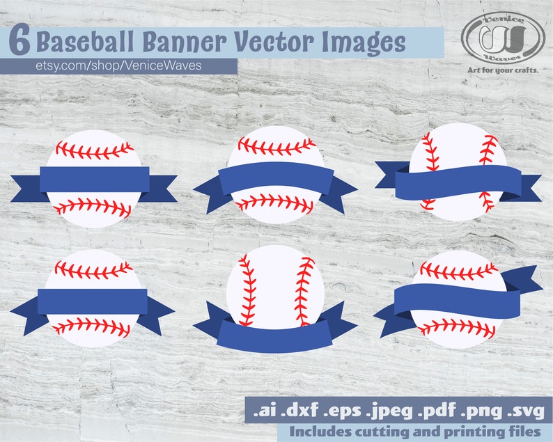 Baseball Ribbon Banner SVG Baseball Cut File Baseball | Etsy