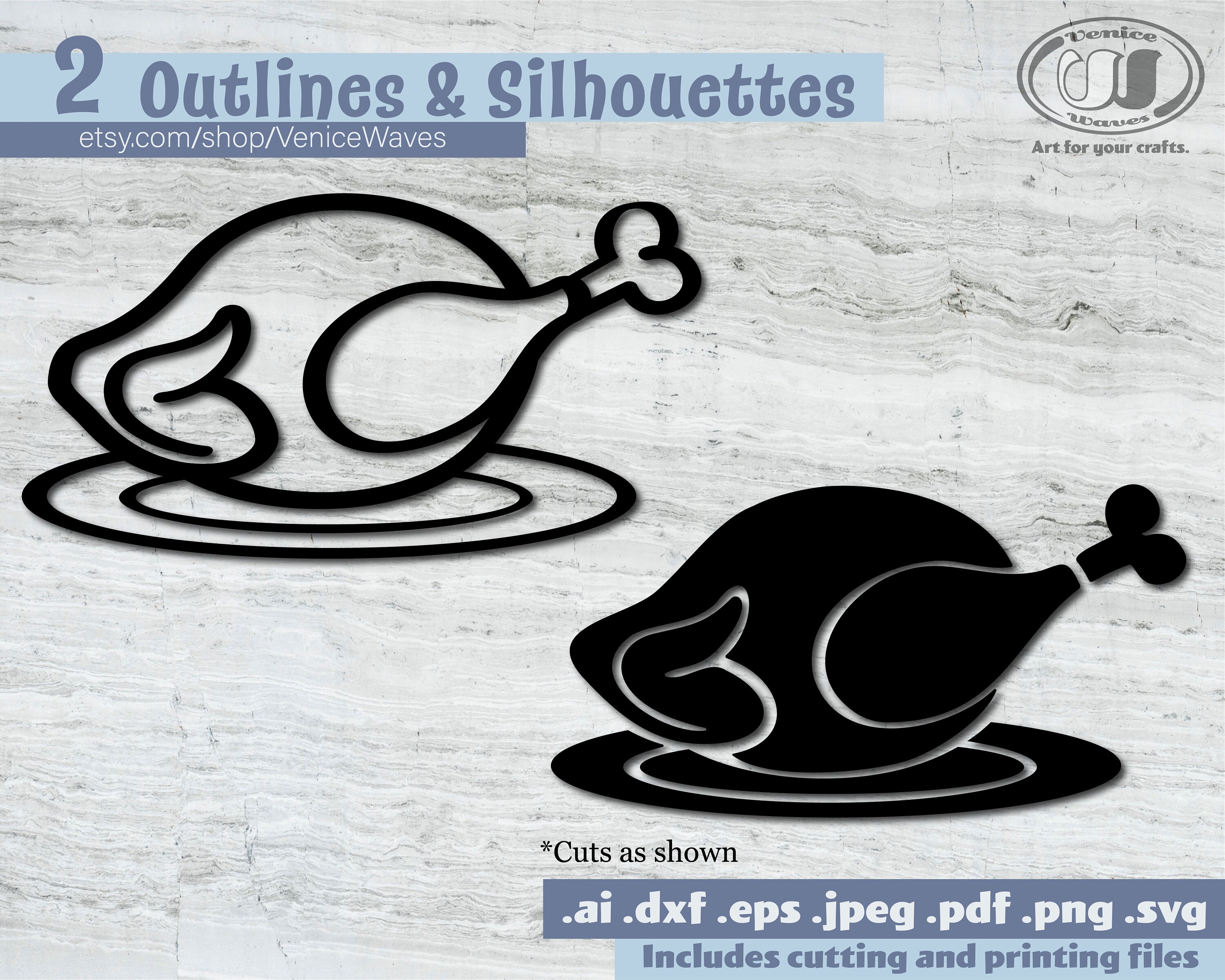 Cooked Turkey SVG Thanksgiving Cut File Food Clipart | Etsy