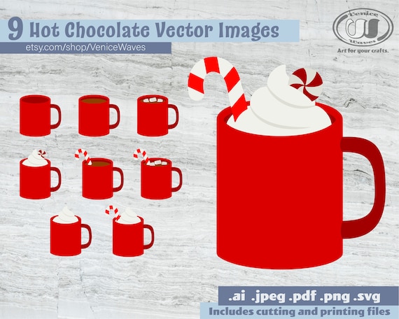 Hot Chocolate SVG Hot Cocoa Cut File Hot Chocolate Clipart - Etsy