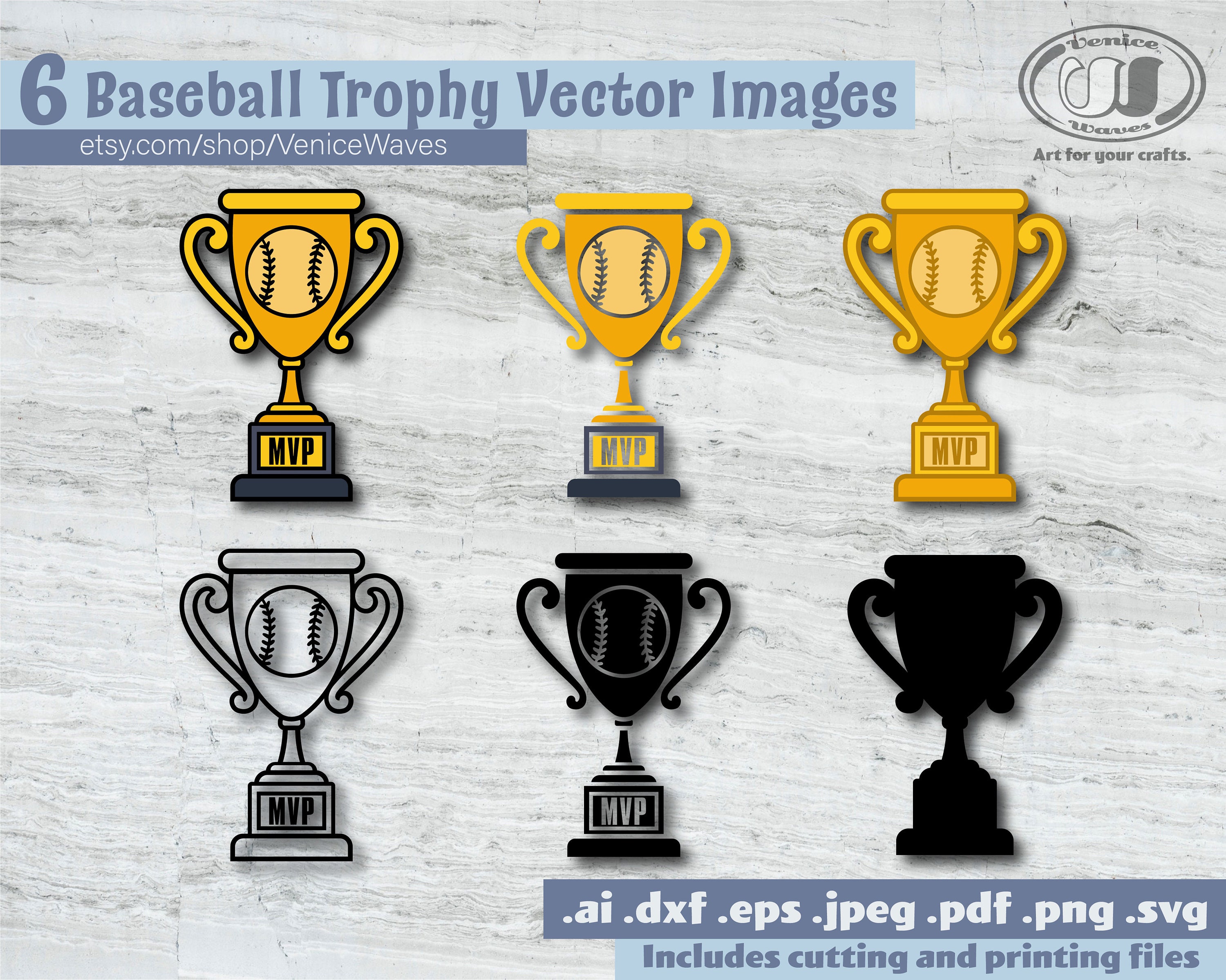 Baseball Trophy Cup SVG, Baseball Trophy Cut File, Award Clipart ...
