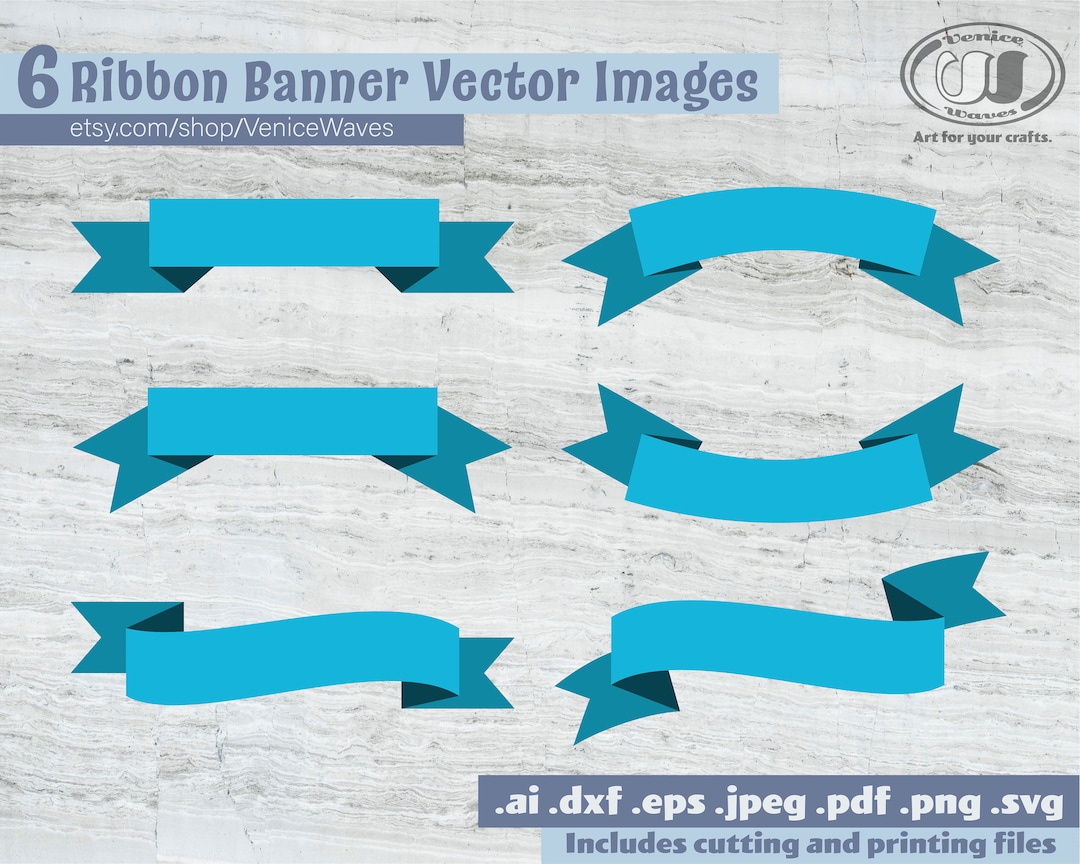 Blue Ribbon Banner Clipart, Banner Cut File, Baby Boy Clipart, Ribbon ...