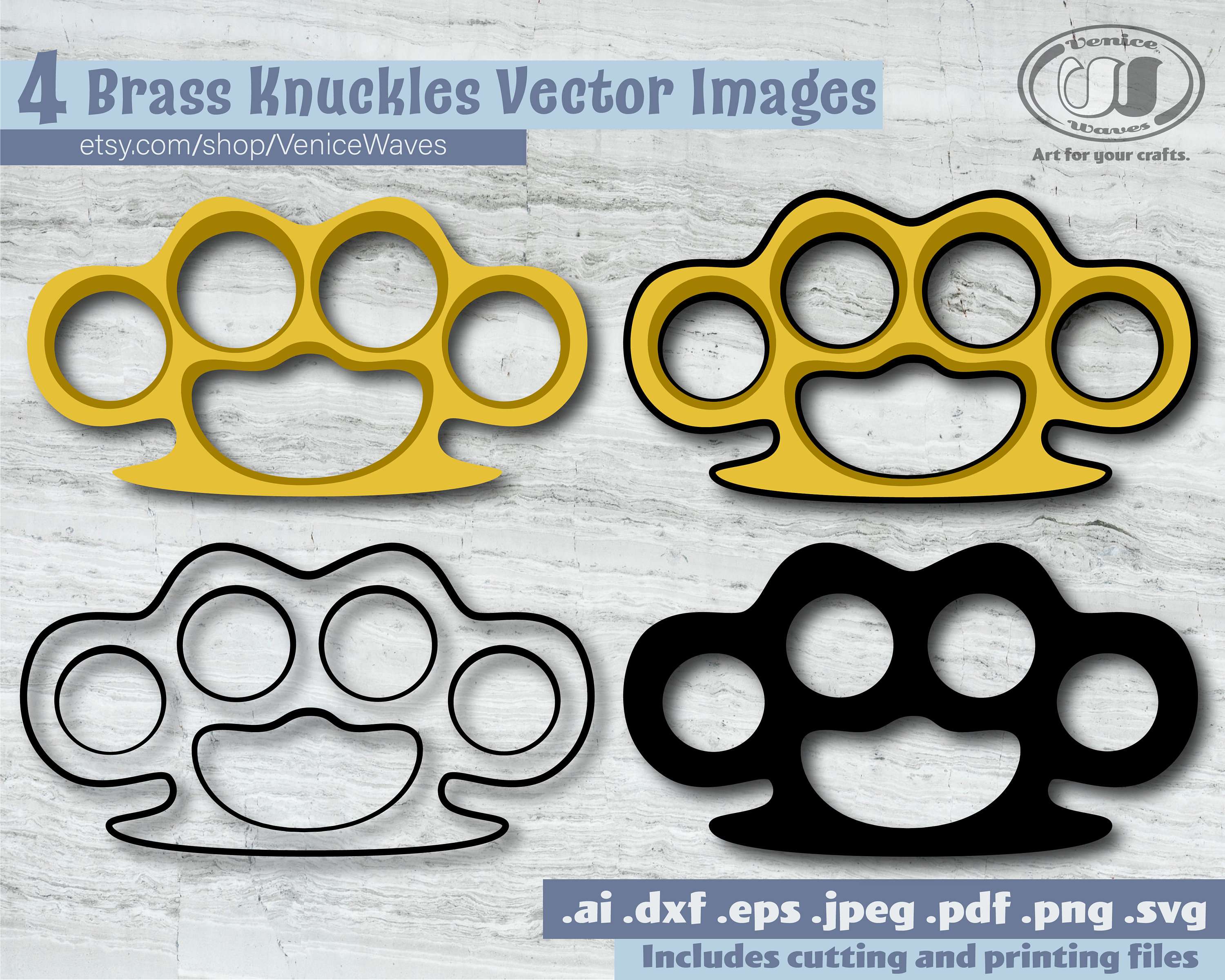 Brass Knuckles SVG Brass Knuckles File Brass Knuckles | Etsy
