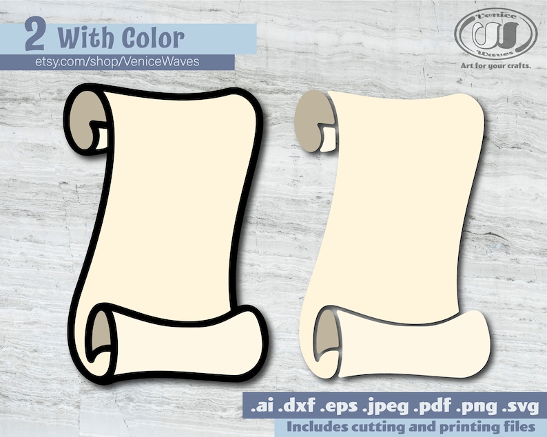 Paper Scroll SVG Paper Scroll Cut File Paper Scroll Clipart - Etsy