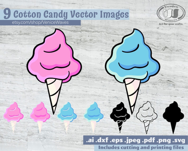 Cotton Candy SVG, Cotton Candy Cut File, Cotton Candy Clipart, Cotton ...