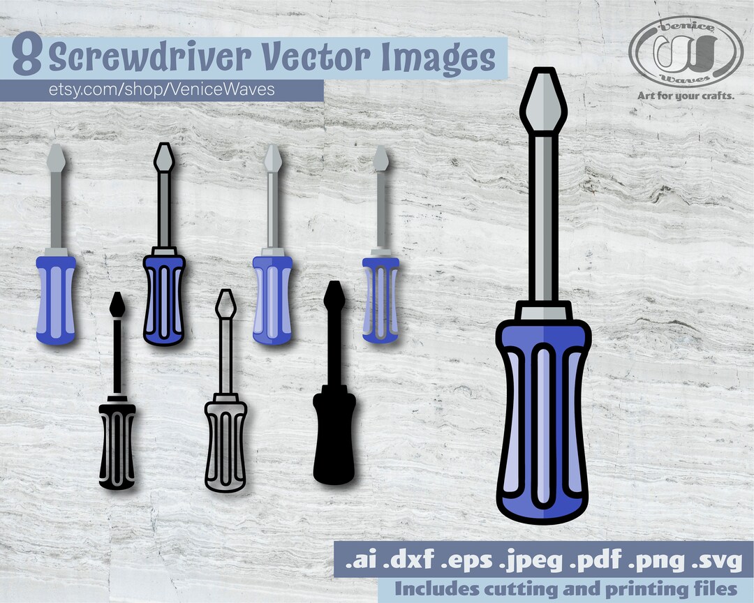 Screwdriver SVG, Tools Cut File, Screwdriver Clipart, Hammer PDF ...
