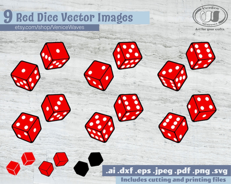 Red Dice SVG Red Dice Cut File Red Dice Clipart Red Dice | Etsy