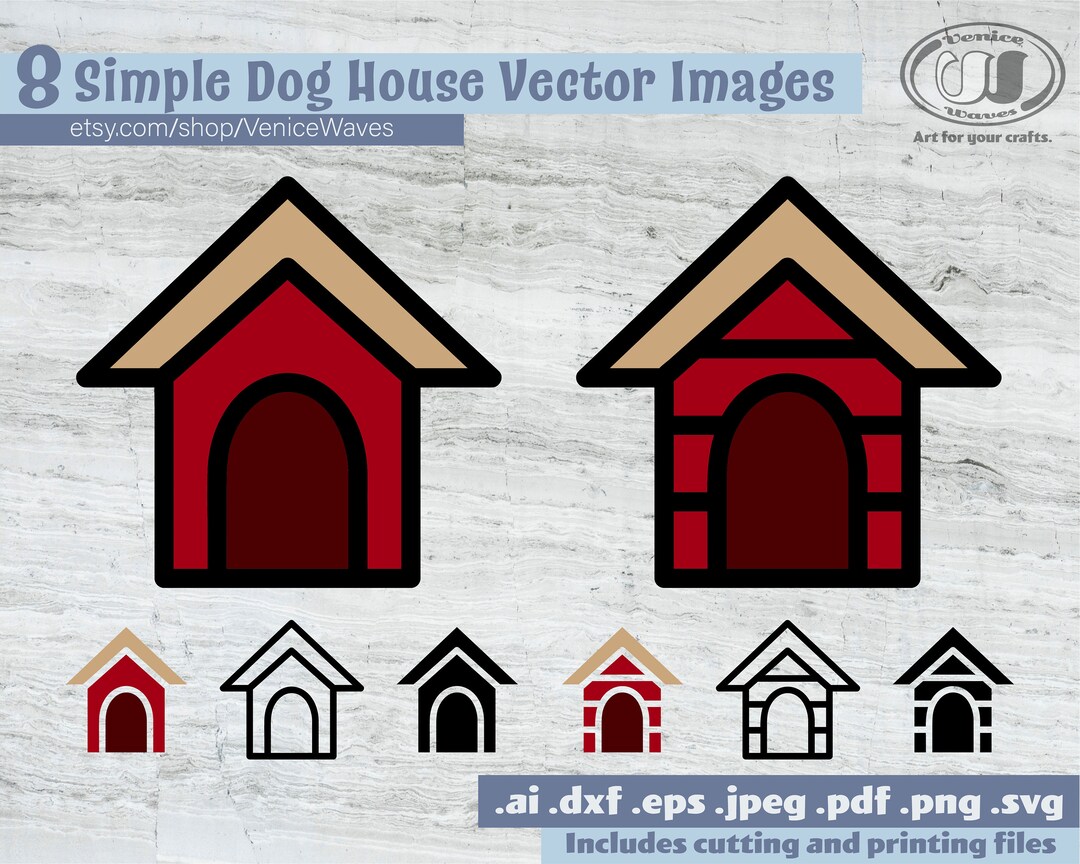 Simple Dog House SVG, Dog House Cut File, Dog House Clipart, Dog House ...